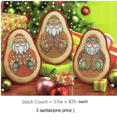 ROLY POLY SANTAS CROSS STITCH PATTERN ONLY | eBay