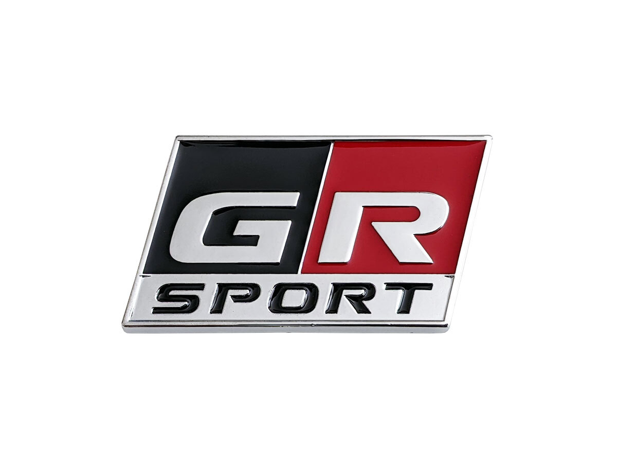 Toyota GR Sport Gazoo Racing Silver Chrome Emblem Decal Badge Sticker ...
