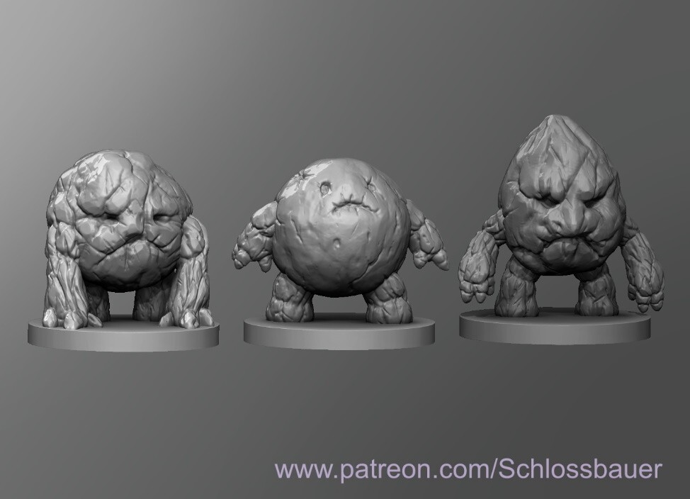 Living Boulder Elemental Monster Manual 28mm Scale DND D&D Tabletop ...