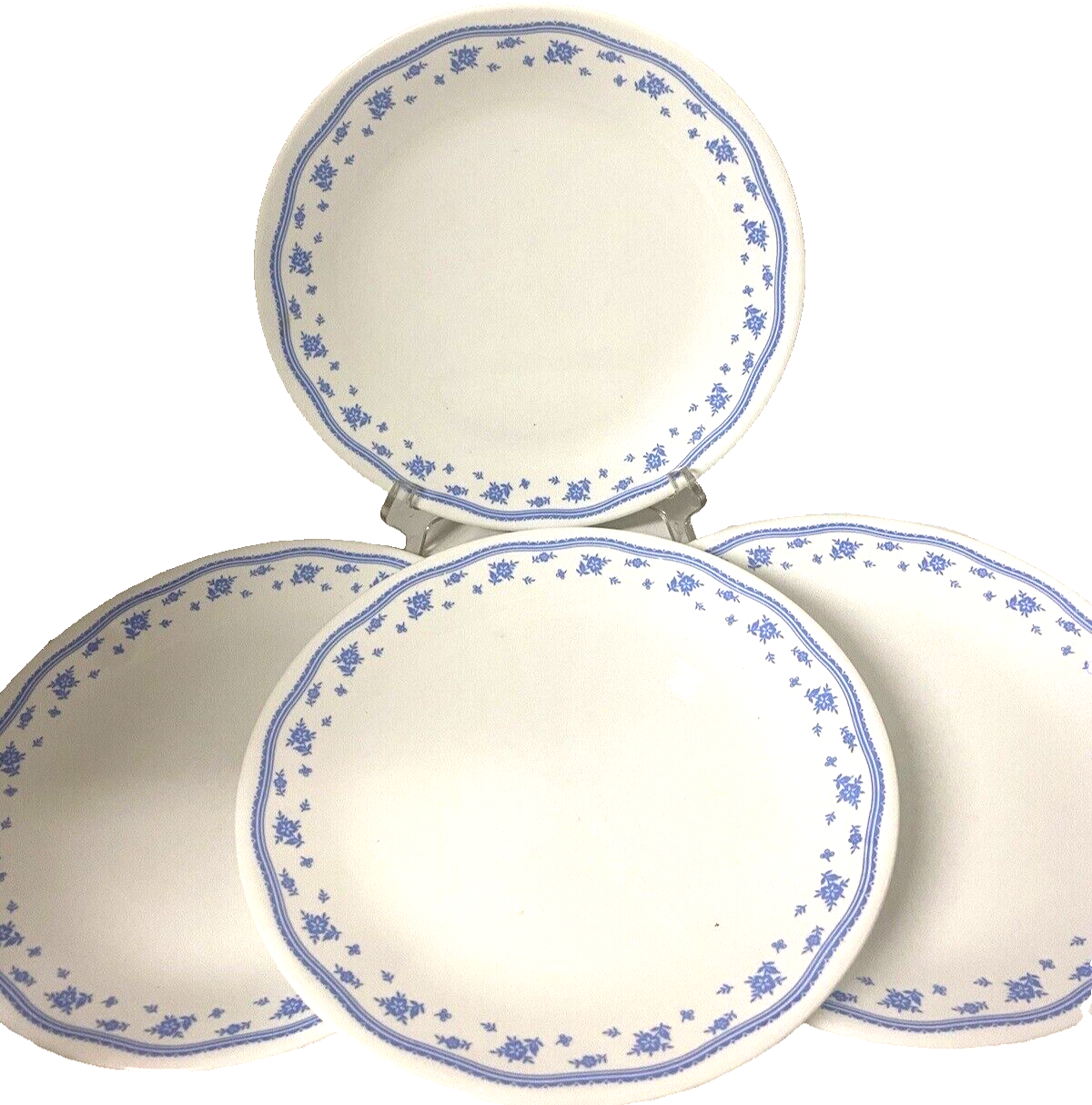 Set of 4 Corelle Corning Morning Blue 10.25 Dinner Plates | eBay