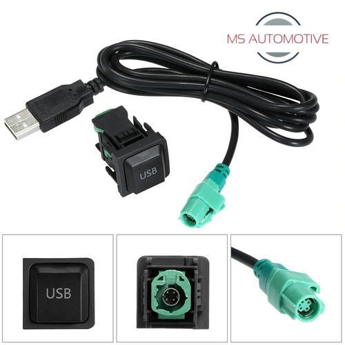 VW USB PORT DASH SOCKET CABLE WIRE AFTERMARKET RADIO GOLF MK5 MK6 T5 | eBay