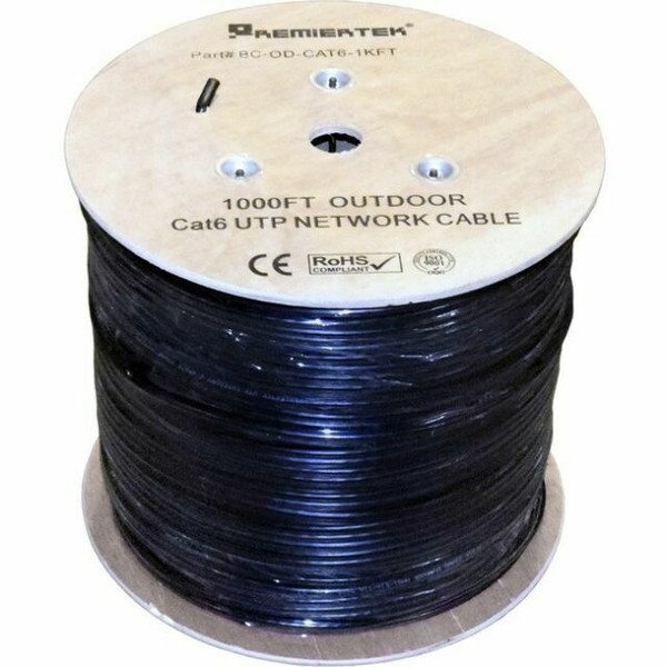 Premiertek BC-OD-CAT6-1KFT 1000 ft CAT6 Outdoor Copper Network Cable ...