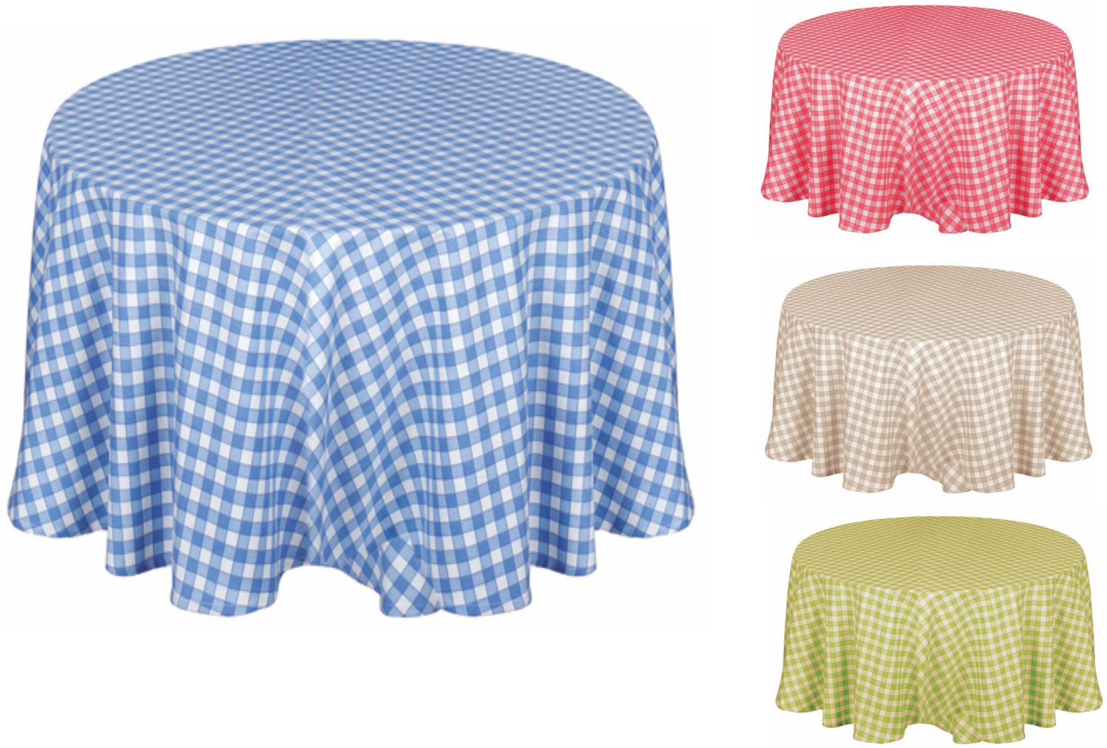 100% Cotton PVC Coated Table Cloth/Linen Gingham Check Cotton Check ...