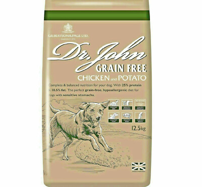 12.5kg DR JOHN GRAIN FREE : Sensitive Chicken Working Dog Feed bp ...