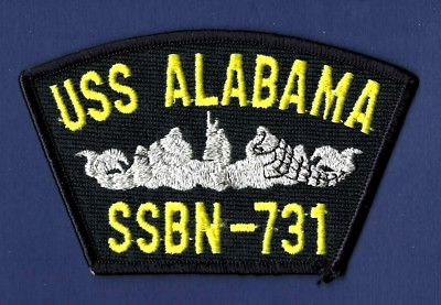 USS ALABAMA SSBN-731 Nuclear-Powered Submarine Ballcap Patch | eBay