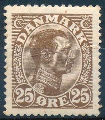 Denmark Scott 106/AFA 72, 25ø brown Christian X, VF Mint NH | eBay