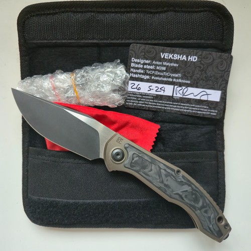 NEW CKF Veksha HD Carbon Fiber & Bronze Titanium Handles w/ Two Tone M398 | eBay