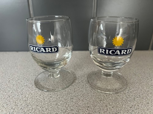 2 X vintage RICARD GLASSES BALLOON MOTIF | eBay UK