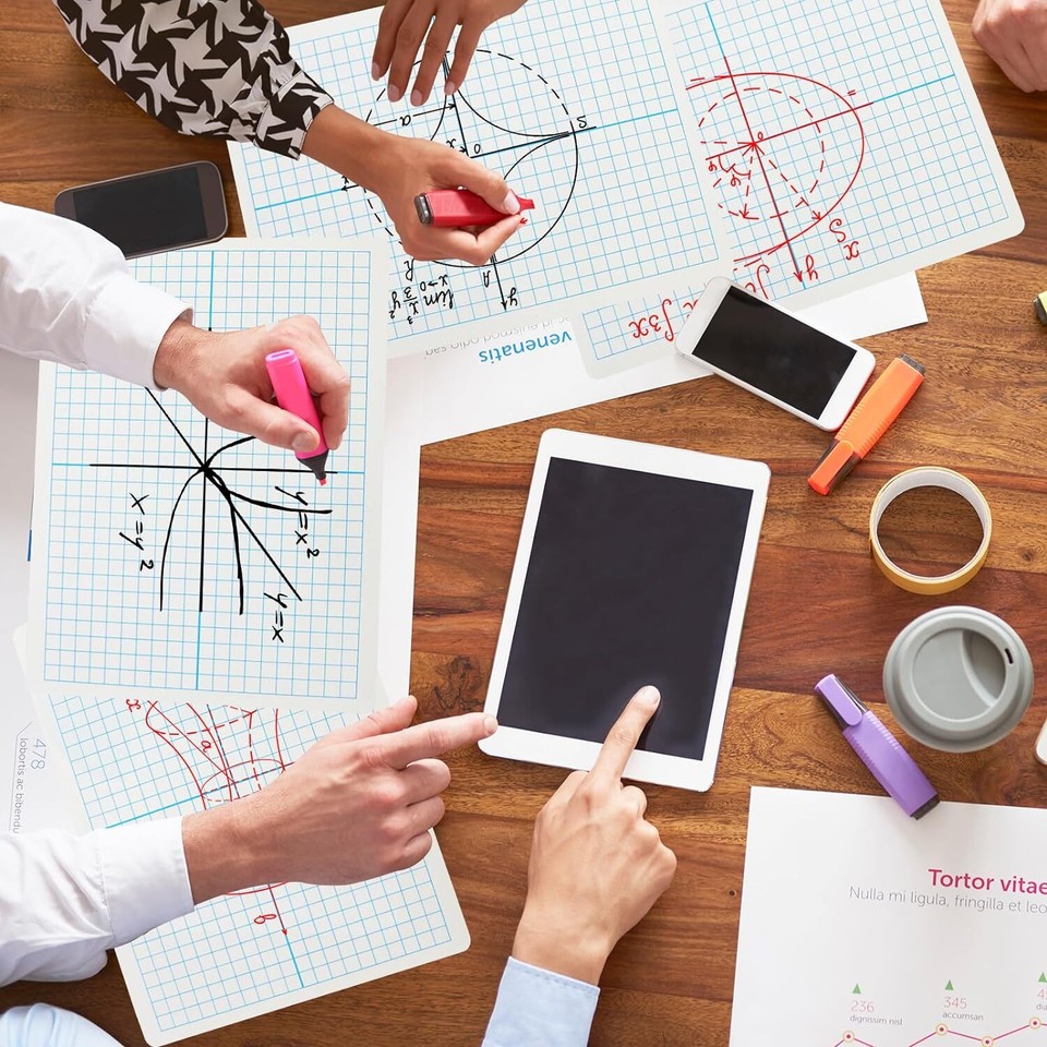 Small Dry Erase Graph Board White Grid Whiteboard XY Grids, 10 Pack | eBay