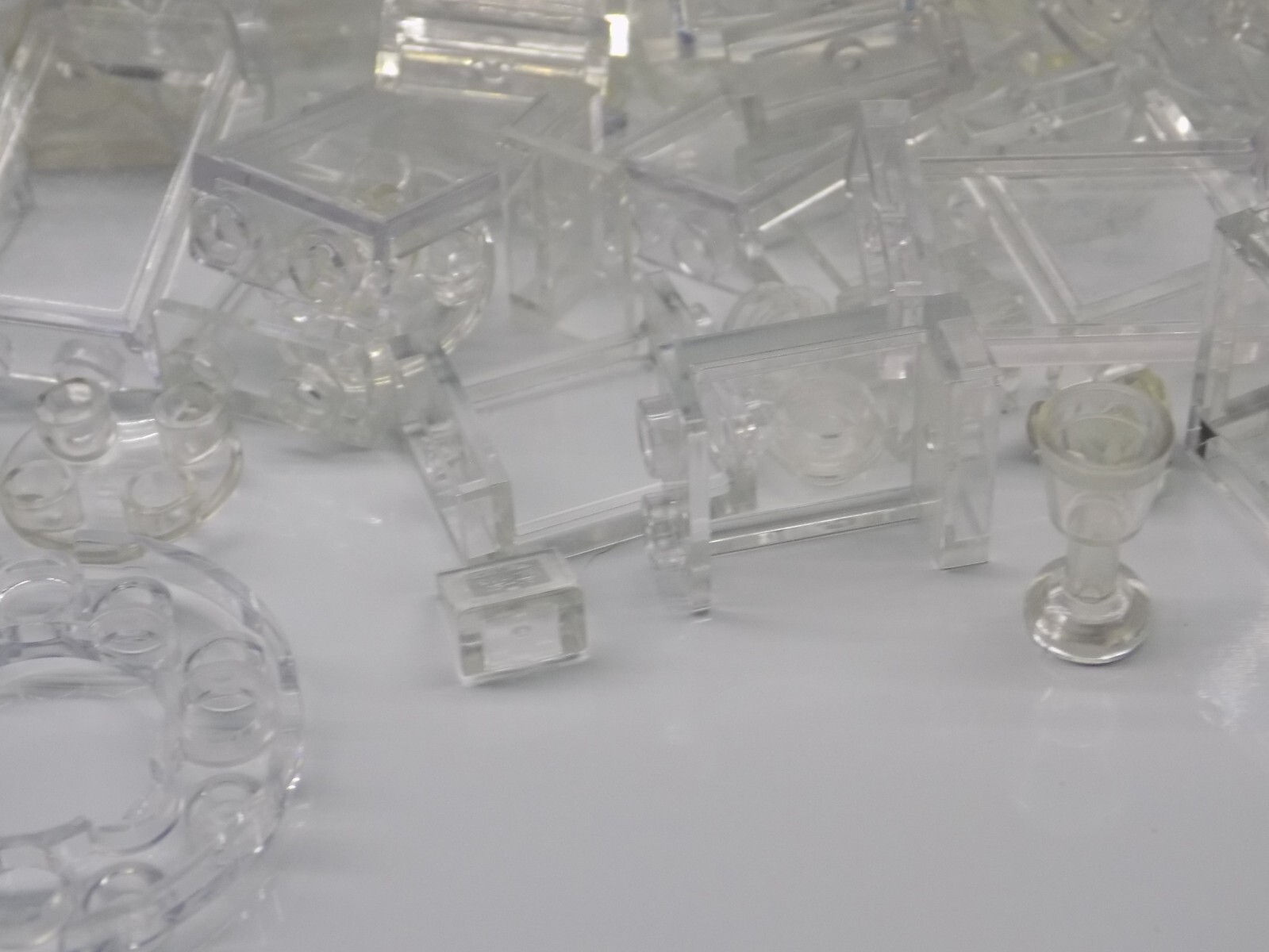 LEGO 100 pc Lot TRANSLUCENT CLEAR BUILDING Parts n PIECES {WASHED} | eBay