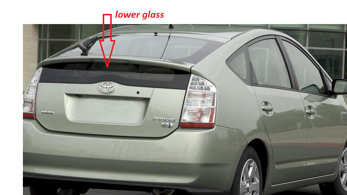 Fits: 2004-2009 Toyota Prius 4 Door Hatchback Lower Back Window Glass w ...