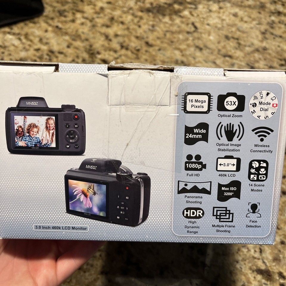 Minolta MN53Z Pro Shot 16MP HD Digital Camera with 53x Optical Zoom | eBay