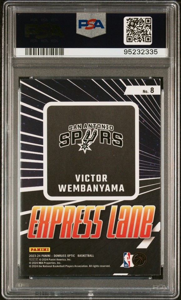 2023-24 Donruss Optic Victor Wembanyama Express Lane SP Rookie #8 RC ...