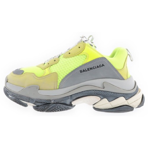 BALENCIAGA Triple S 512175 Dad Shoes Sneakers Yellow Used ...