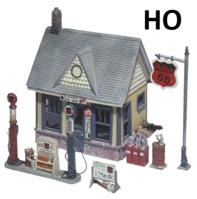 HO Scale - Gas Station "Diecast Metal KIT" - WOO-D223 | eBay
