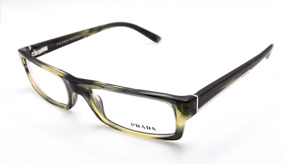 PRADA Eyeglasses VPR 04M ZW2-101 Green Tortoise Frames Clear Lens 52-17 ...