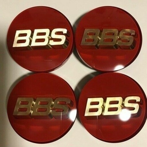 BBS Wheel Center Caps 70mm Genuine Emblem Red Gold 3D Logo 56.24.099 ...