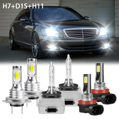 For Mercedes-Benz S550 2007-2010 LED HID Xenon Headlight Hi / Lo+Fog ...
