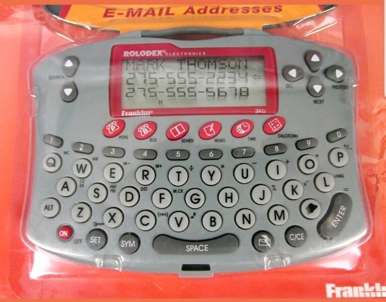 Rolodex Electronics Personal Organizer Scheduler Calculator Clock | eBay