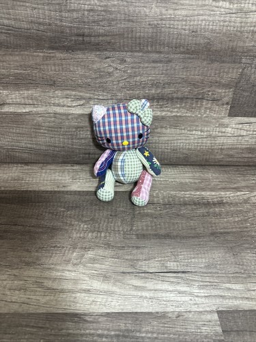 Vtg Sanrio Smiles Hello Kitty Plush Patchwork Floral Plaid Fabric Joints RARE HT | eBay