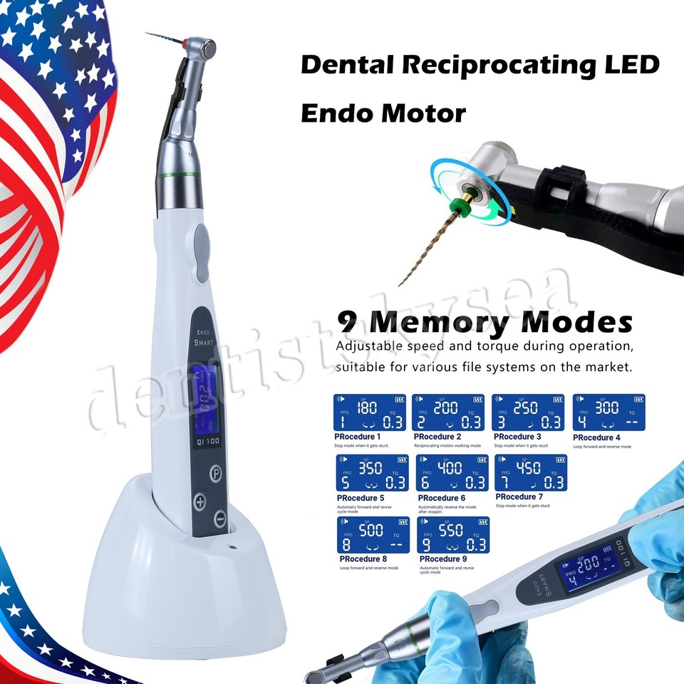 ST-NEW Reciprocating Wireless 16:1 LED Endo Motor Contra Angle Fit ...