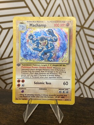 Machamp Base Set 8/102 Holo Rare 1st Edition Pokémon TCG | eBay