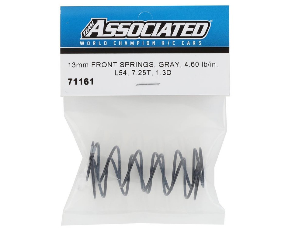 Team Associated 13mm Front Shock Spring (Grey/4.60lbs) (54mm) [ASC71161 ...