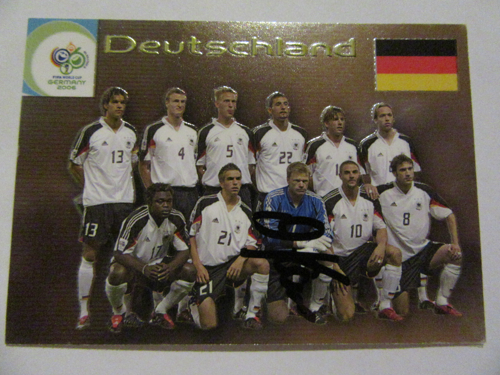 Oliver Kahn - signiert - Panini Team Card 2006 DFB Deutschland WM FIFA ...