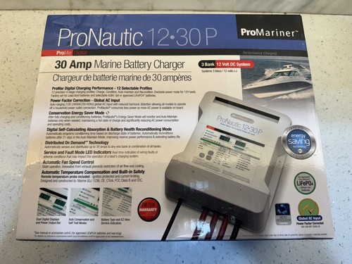 ProMariner ProNautic 1230P 30 Amp 3 Bank Battery Charger BRAND NEW ...