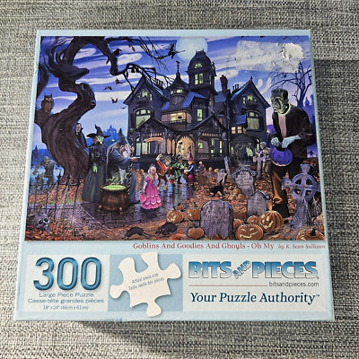 BITS AND PIECES Goblins, Goodies and Ghouls O My 300 LARGE Piece Puzzle ...