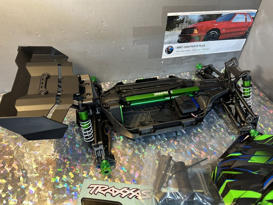 Traxxas Jato VXL 4x4 brushless Edition HD roller Chassis Green Aluminum ...