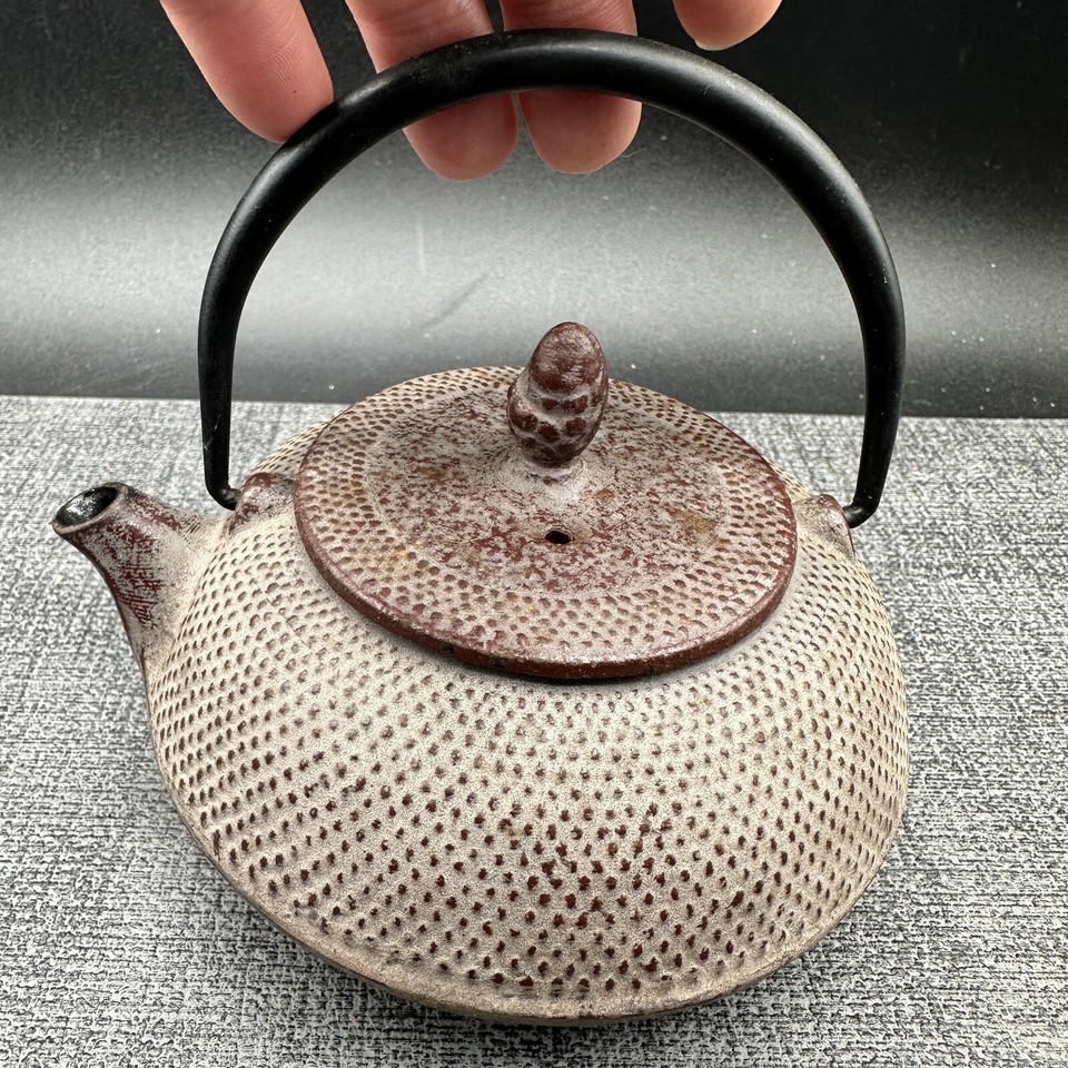 Rikyu Cast Iron Tetsubin Tea Kettle Japanese Teapot Small Hobnail ...