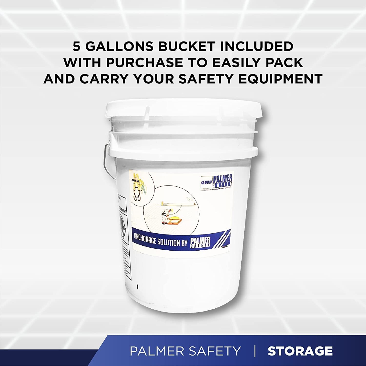 ATERET V5501 Roofing Bucket I 50 ft. Vertical Lifeline Assembly ...