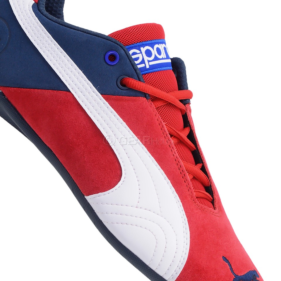 PUMA x SPARCO Future Cat OG Mens Suede Driving Shoes, Red Blue, Size 11 ...