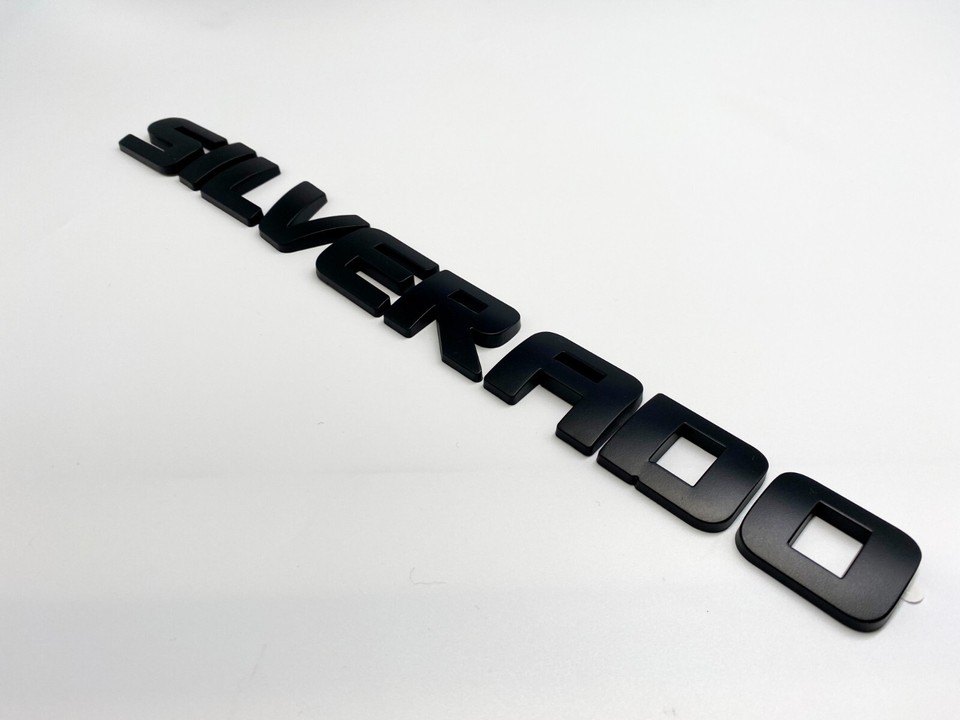 2007-2019 Chevrolet Silverado Door Tailgate Badge Overlay Emblem Matte ...