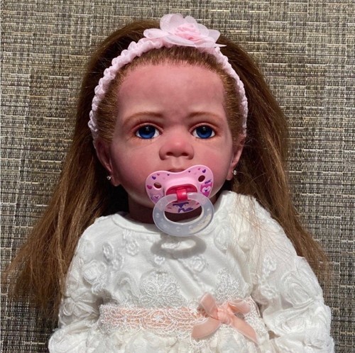 Reborn Frida Toddler Doll With Real Human Hair & German Glass Eyes | eBay
