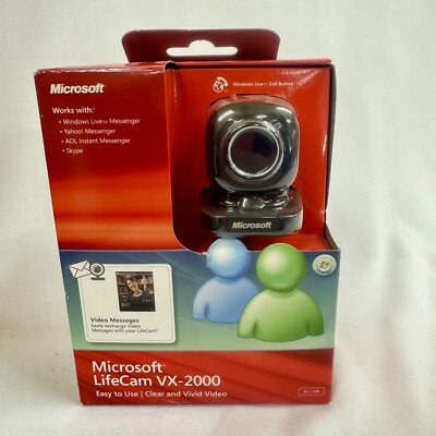 Microsoft LifeCam VX-2000 Web Cam w/ Built-in Microphone PC - USB | eBay