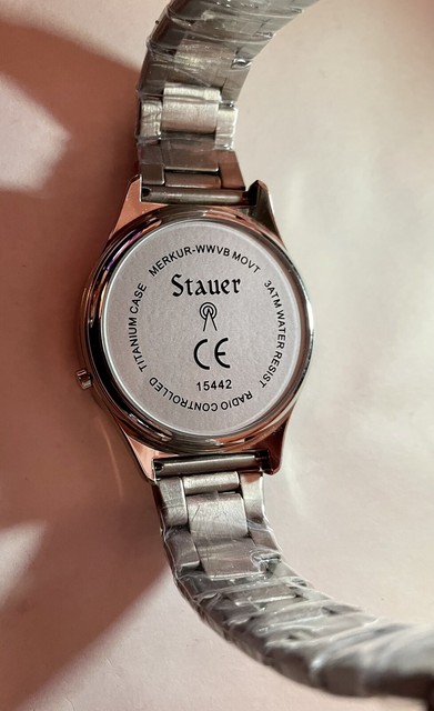 Stauer Men's Radio Controlled Atomic Titanium Watch Wristwatch 32262 ...