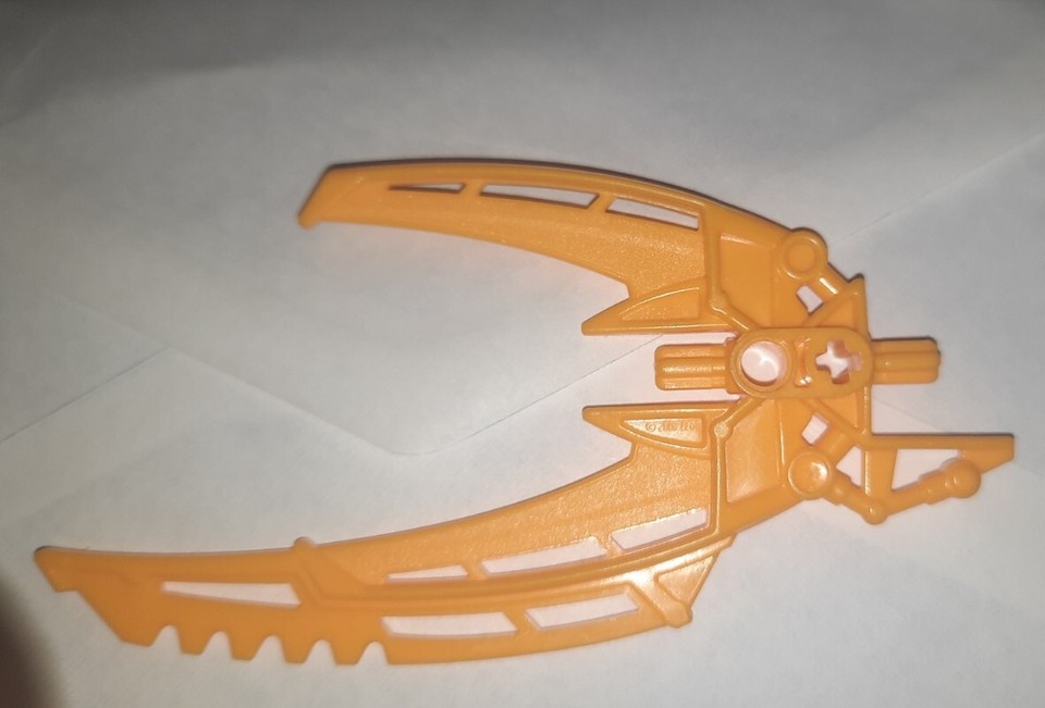 Lego Bionicle Weapon Double Curved Blade 64299 Bright Yellow 8989 Mata ...