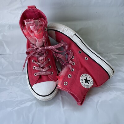 Converse All Star Pink High Top Shoes Junior Size 3 Sneakers Chuck ...