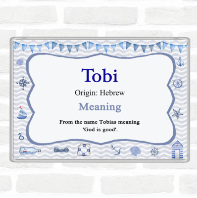 Tobi Name Meaning Jumbo Fridge Magnet Nautical | eBay UK