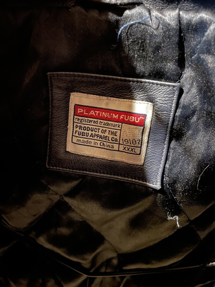 Rare Platinum Fubu Leather Jacket Rare Vintage EUC Adult Owned Fat ...