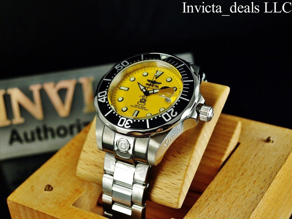 Invicta Men's 47mm GRAND DIVER AUTOMATIC Yellow Dial Stainless Steel ...