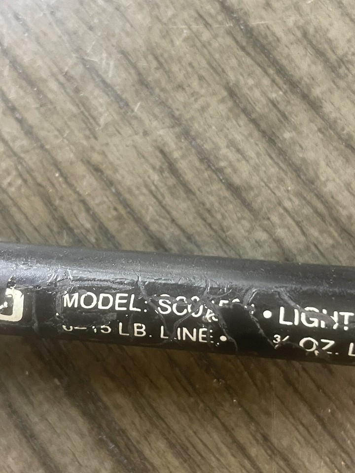 Vintage 1 Piece Shimano Fishing Rod With Metal Engraved Reel Holder | eBay