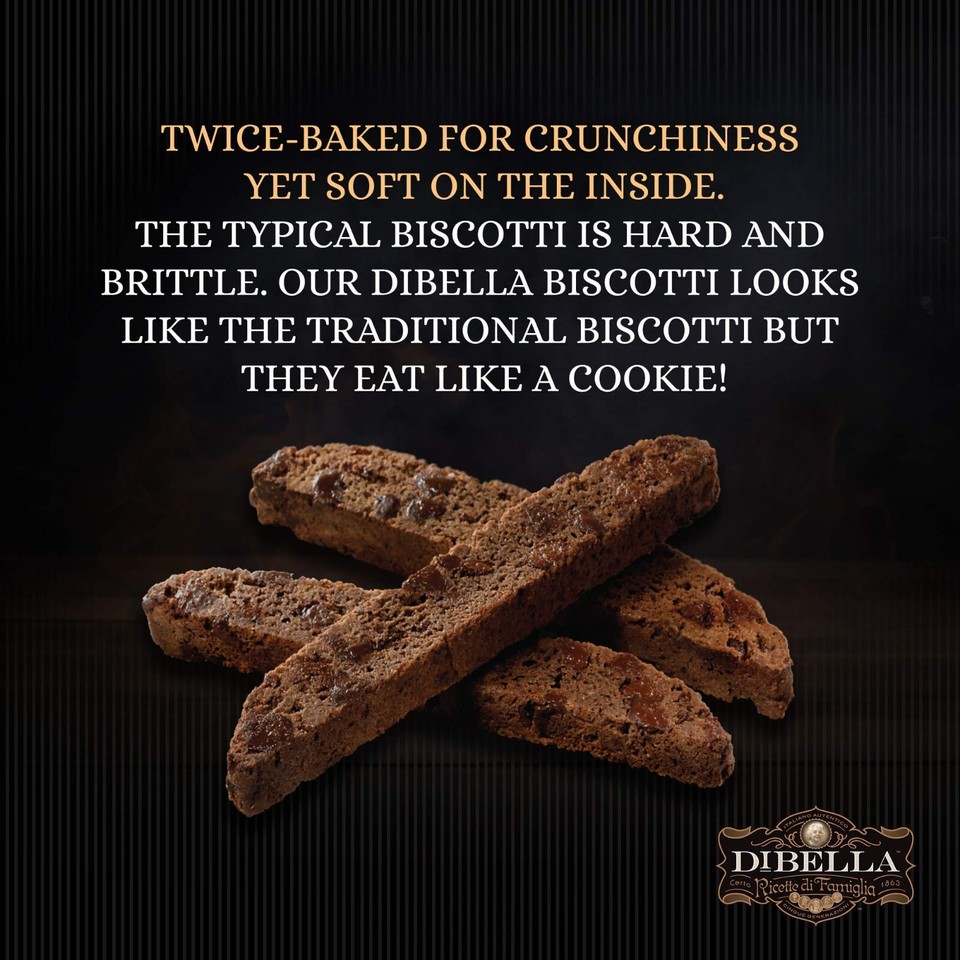 DiBella Biscotti Cookies –Double Chocolate Fudge, 6-Count 1-Pack | eBay