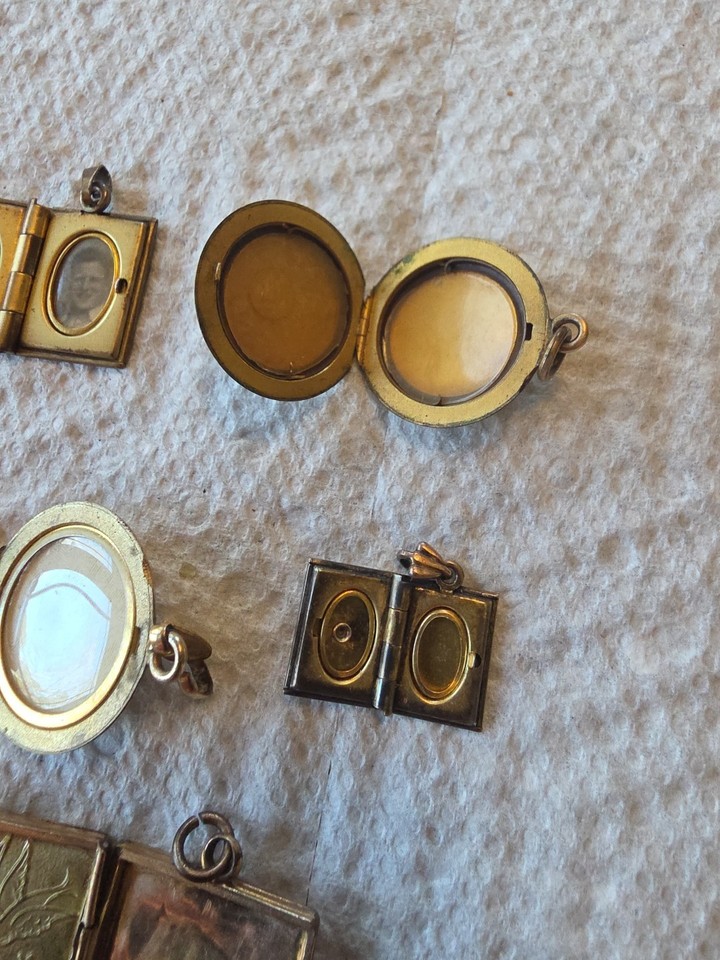 Gold Filled Jewelry Picture Lockets 24 Grams Scrap gold recovery Lot of ...