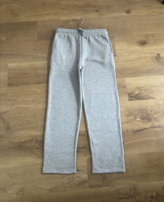 Premium Uncuffed Sweatpants - Wide Straight Leg Joggers Grey ...