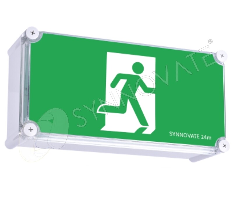 LED Weatherproof IP67 Emergency Exit Sign Light Wall Mount 24m LITHIUM ...
