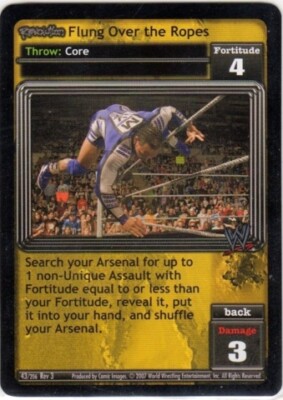 WWE: Flung Over the Ropes [Played] card type Throws Raw Deal Wrestling ...