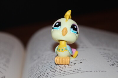 Littlest Pet Shop LPS #1452 CUTE Yellow Bird Cockatoo EASTER Pastels ...